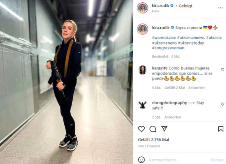 Chefin der Oppositionspartei „Голос/Stimme“ kämpft in der Ukraine mit ...