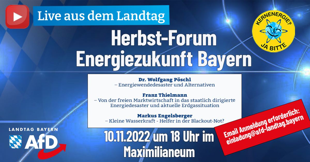 Zweites energiepolitisches Symposion der AfD-Fraktion im Bayerischen ...