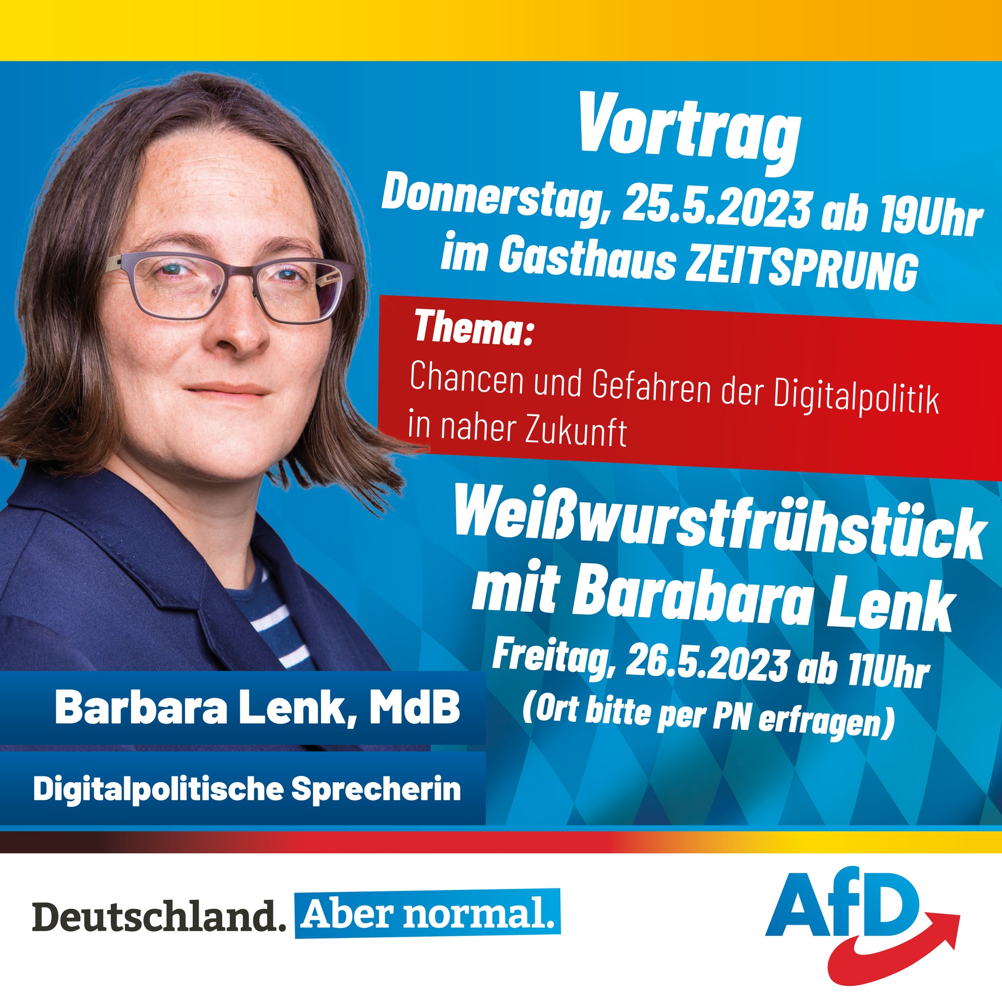 2023_05_25 Barbara Lenk (AfD; MdB) in Altötting; „Aspekte der ...